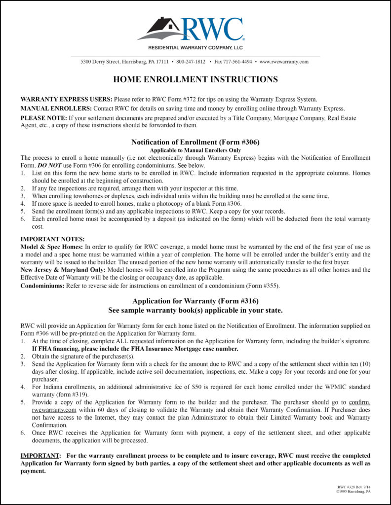 RWC Marketing Enrollment | RWC Warranty