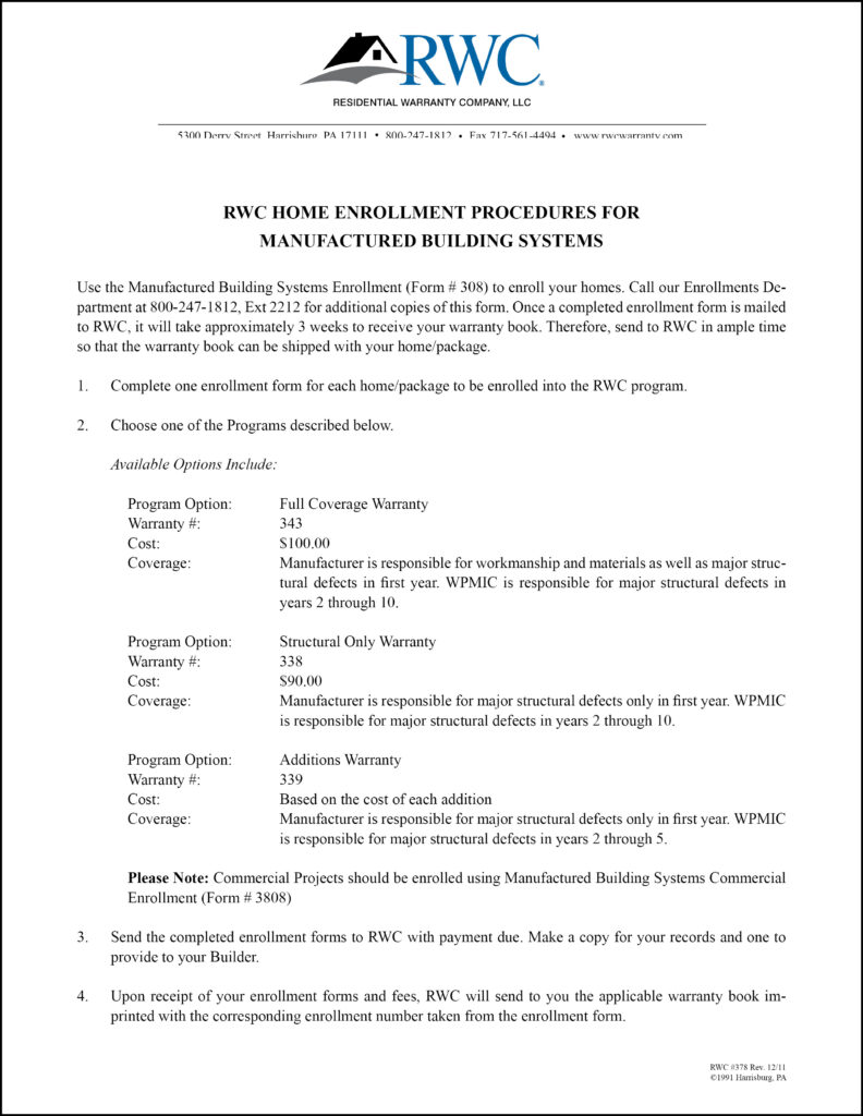 RWC Marketing Enrollment | RWC Warranty